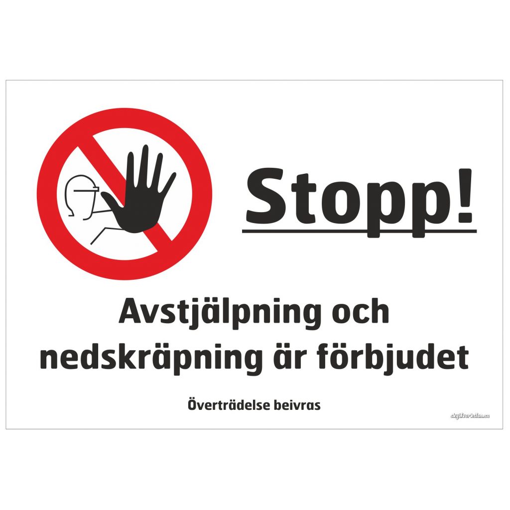 Stopp Avstjälpning och nedskräpning är förbjudet - Skyltverkstan.se