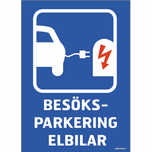 ELBIL - besöksparkering elbilar - Skyltverkstan.se
